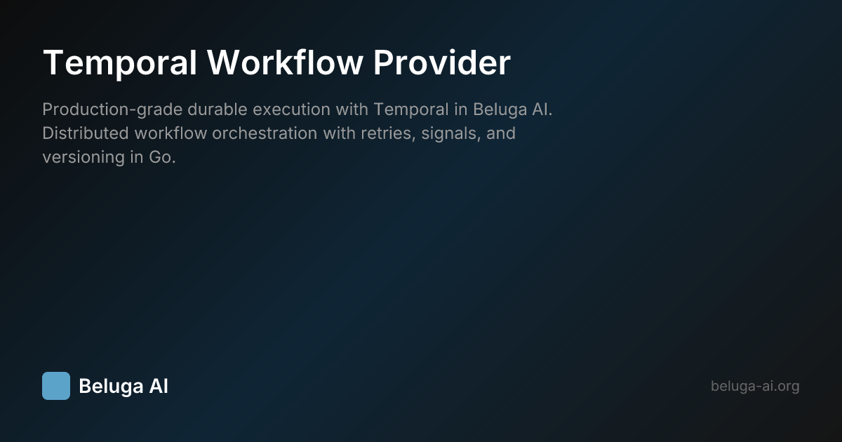 Temporal Workflow Provider | Beluga AI